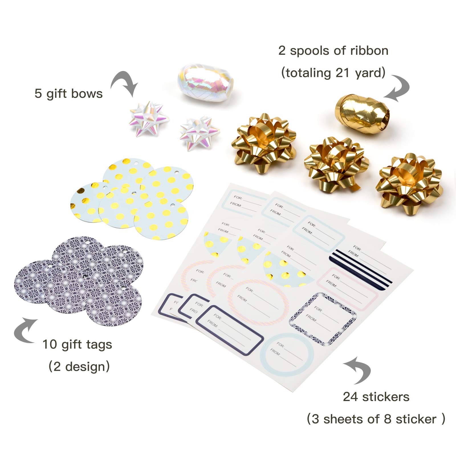 MAYPLUSS Wrapping Paper Roll - Mini Roll - 17 inch X 120 inch Per roll - 3 Different Leaves Design (43.2 sq.ft.ttl)