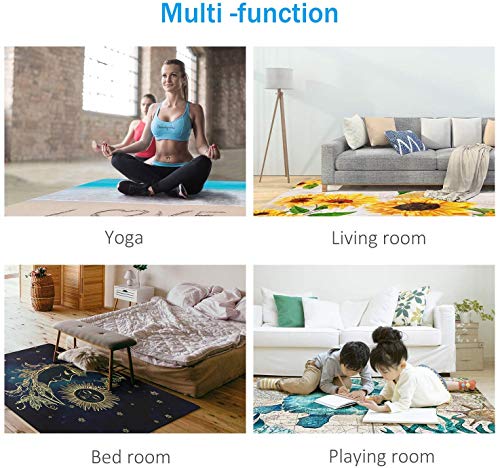 Optical Illusion Carpet Area Rug 3D Geometric Vortex Trippy Throw Rug for Bedroom Living Room Doormat 63x47 inch