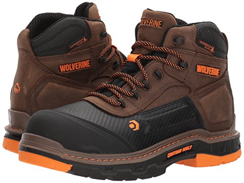 WOLVERINE mens Overpass 6" Composite Toe Waterproof Work Boot, Brown, 10 X-Wide US