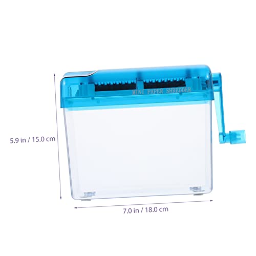 WATIIFUFU File Shredder Document Shredder Desktop Hand Shredder Paper Strip Cutter Paper shredders Cardboard Shredder Mini Desktop Shredder Small abs Office Household Products Hand Crank