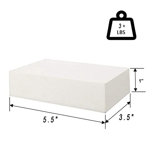 HAO Small Floating Shelf 6 inch Wall Mounted Mini Hanging Display Shelves for Living Room Bedroom Bathroom Set of 3 White