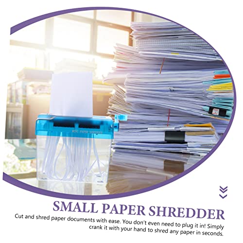 WATIIFUFU File Shredder Document Shredder Desktop Hand Shredder Paper Strip Cutter Paper shredders Cardboard Shredder Mini Desktop Shredder Small abs Office Household Products Hand Crank