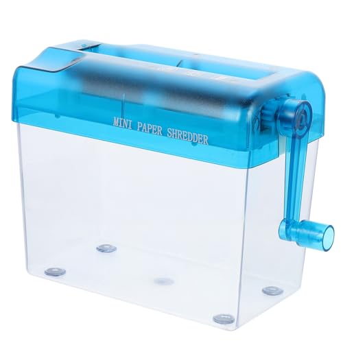 WATIIFUFU File Shredder Document Shredder Desktop Hand Shredder Paper Strip Cutter Paper shredders Cardboard Shredder Mini Desktop Shredder Small abs Office Household Products Hand Crank