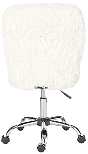 Urban Shop Faux Fur Task Chair, White Shepra