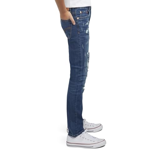 Levi's Boys' 510 Skinny Fit Destructed Jeans, Paper Shredder, 12