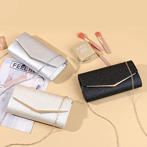 ZHANNI Evening Bag Clutch Purses with Texture for Women Ladies Party Handbag Wedding Bag Prom Clutch (Gold)
