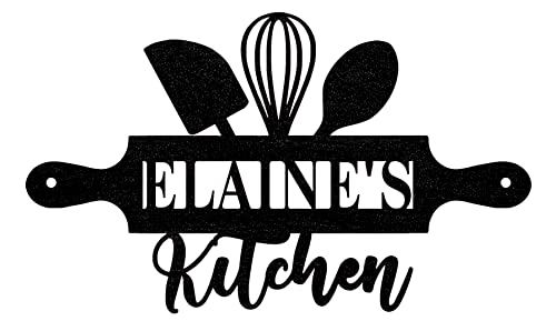 Pandy's Toy Box, Personalized Kitchen Wood Sign Moms Name Wall Art