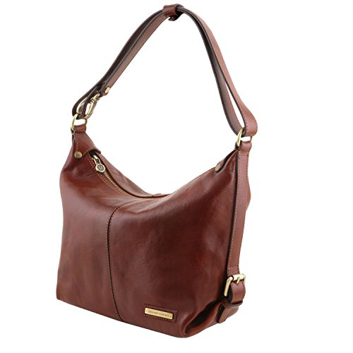 Tuscany Leather Sabrina Leather hobo bag Black