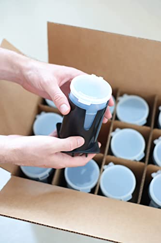 SmartJarsĀ® Pegboard Organizer Accessories Storage Jars, Pegboard Jars for Garage Organization, Craft Room, or Pantry, Pegboard Bins with Lids, Pegboard Wall Organizer, Starter Pack of 6 (Black)