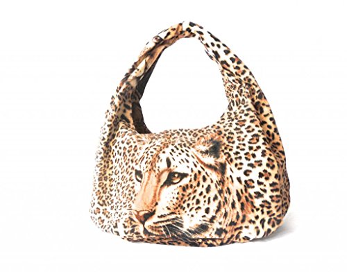 Lee Sands Women's Leopard Hobo Bag 17"W x 17.5"H x 5"D Tan/Brown