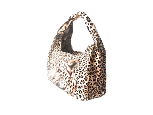 Lee Sands Women's Leopard Hobo Bag 17"W x 17.5"H x 5"D Tan/Brown