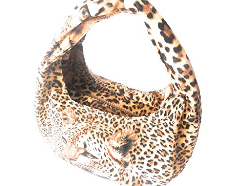 Lee Sands Women's Leopard Hobo Bag 17"W x 17.5"H x 5"D Tan/Brown