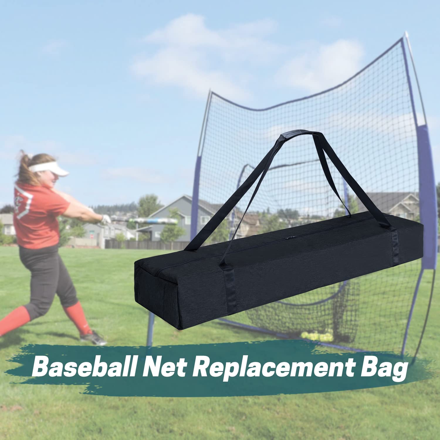 VISEMAN Baseball Softball Bow Style Net Replacement Bag - Fits 7 x 7 Practice Net Systems for Teams & Coaches