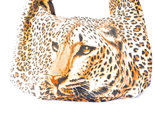 Lee Sands Women's Leopard Hobo Bag 17"W x 17.5"H x 5"D Tan/Brown