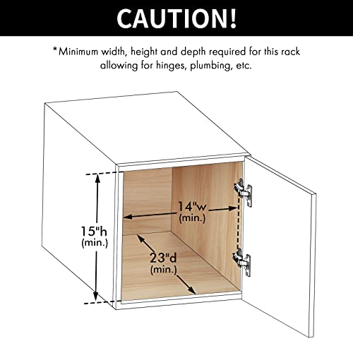 KES Pull Out Cabinet Organizer, Pot and Pan Organizer for Cabinet 12" W * 21" D Cookware Organizer Slide Out for Pans, Pots, and Lids Matte Black Under Sink Organizers and Storage, KPR500W30D53-BK