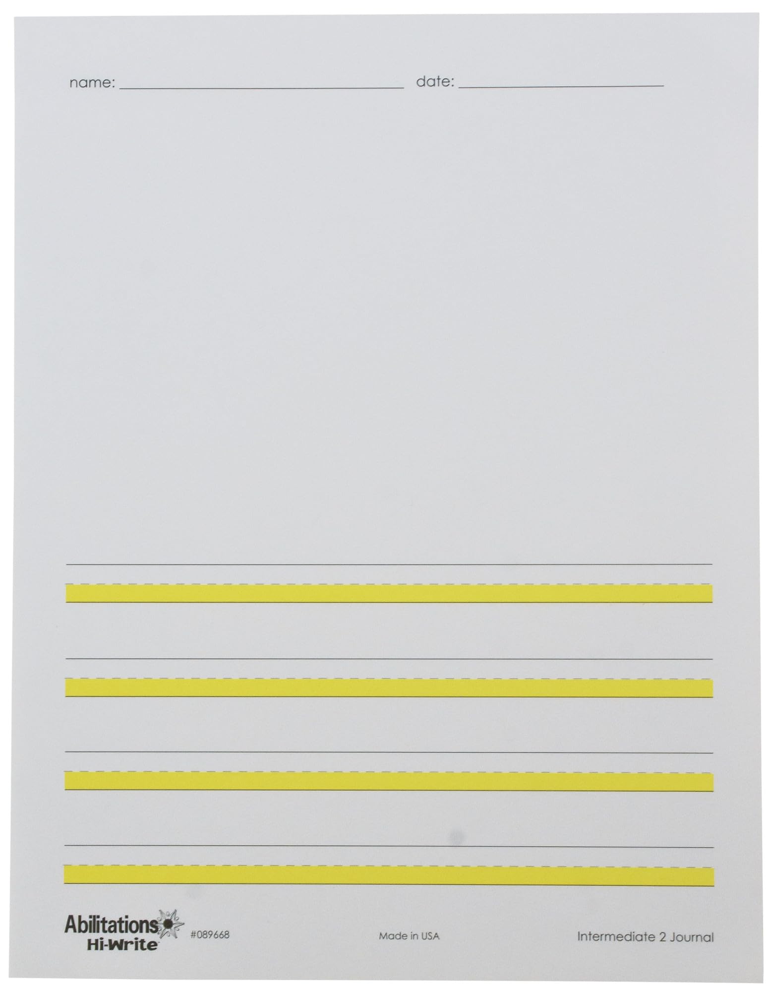 Abilitations 089668 Integrations Hi-Write Journal Paper - Intermediate 2 Paper - 100 Pack