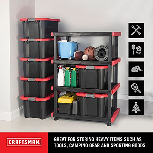 CRAFTSMAN 20-Gallon (80-Quart) Tote with Latching Lid, 4-Pack (4)