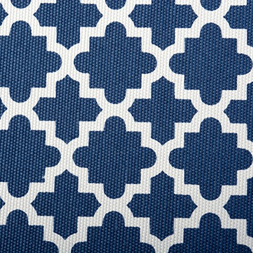 DII Hard Sided Collapsible Fabric Storage Container for Nursery, Offices, & Home Organization, (13x13x13) - Lattice Nautical Blue