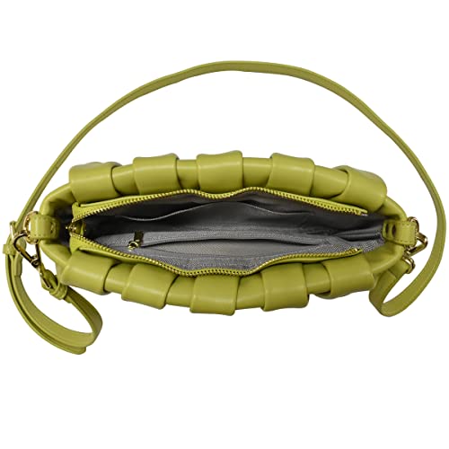 Women Shoulder bag Pouch Satchel bag Dumpling Handbag Hobo bag (Green)