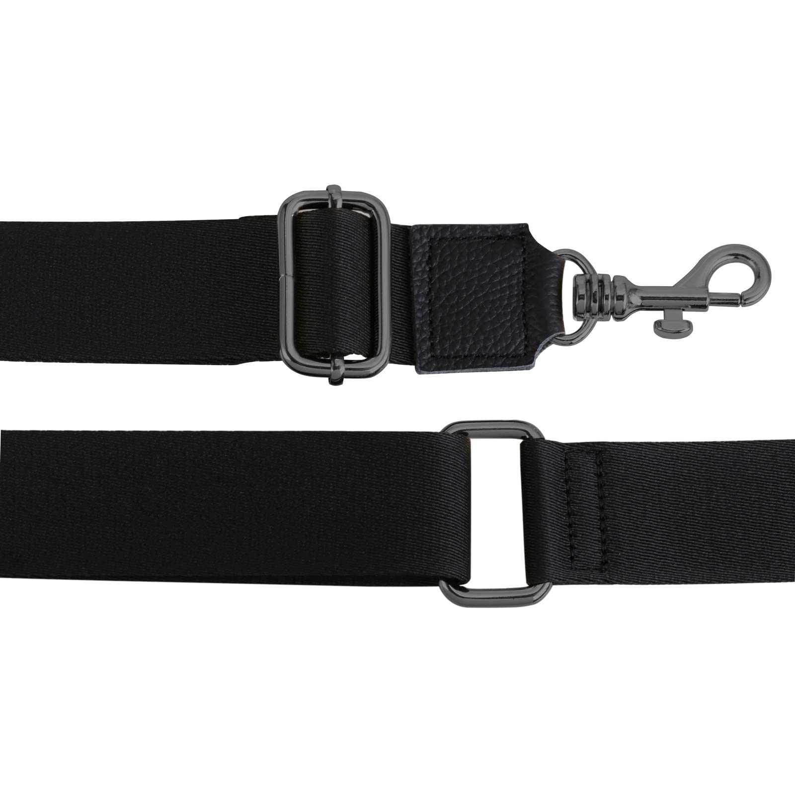 Allzedream Thick Purse Strap Wide Adjustable Replacement Crossbody Bag Handbag (Black-GBH-Leather tip)