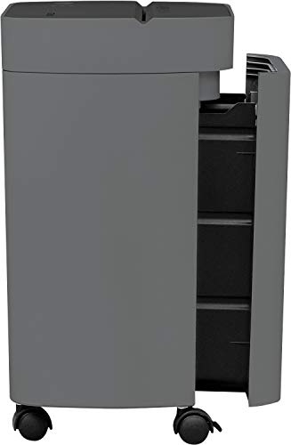Boxis Nanoshred 10-Sheet Nanocut Paper Shredder (Gun Metal) - Includes Samples of Shredcare Lubricant Sheet and Waste Liner…