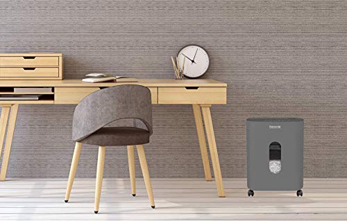 Boxis Nanoshred 10-Sheet Nanocut Paper Shredder (Gun Metal) - Includes Samples of Shredcare Lubricant Sheet and Waste Liner…