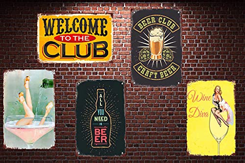 Rosefinch Stone Tattoo Retro Metal Sheet Signs, Wall Decoration of Bars, Restaurants,Garage, Home,cafes and Bars, 8 x 12