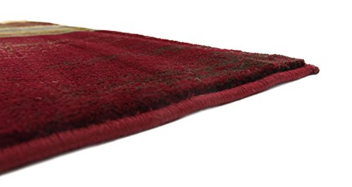 Unique Loom Barista Collection Modern, Abstract, Urban, Distressed, Rustic, Warm Colors Area Rug, 5 ft x 8 ft, Multi/Olive