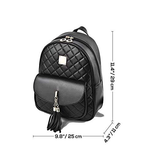 Lanpet Women’s Fashion Backpack Purse 3-pieces PU Leather Shoulder Bags Ladies Travel Bookbag Casual Backpack 3 in 1 Set