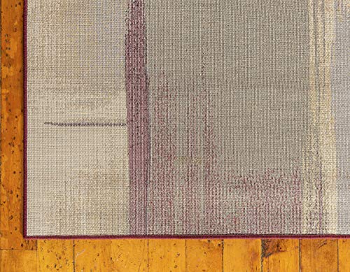 Unique Loom Barista Collection Modern, Abstract, Urban, Distressed, Rustic, Warm Colors Area Rug, 5 ft x 8 ft, Multi/Olive