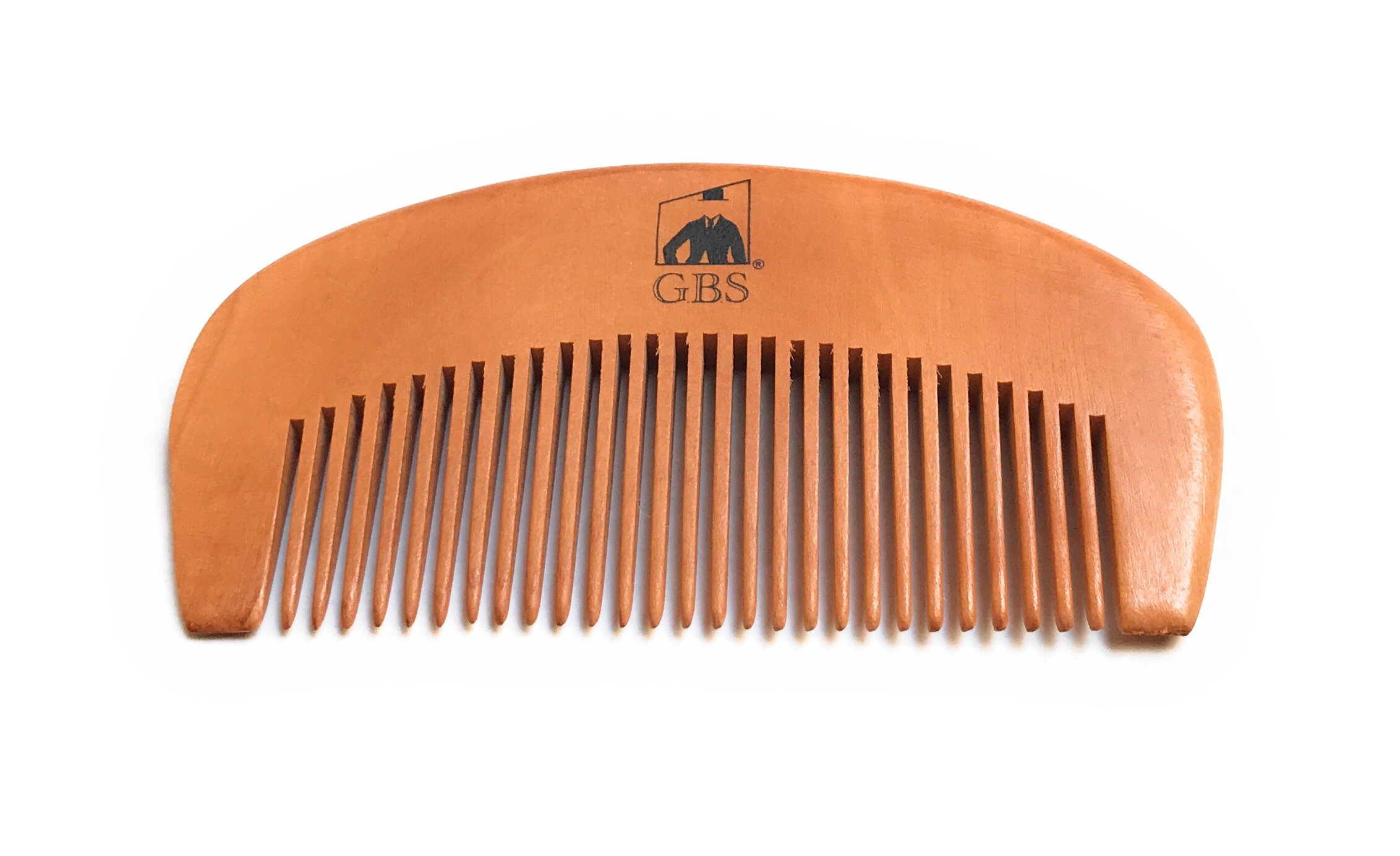 G.B.S Men's Oval Wood Handle Boar Bristle Brush, Beard Comb, Wooden beard comb, Ideal Choice for Men- Professional beard brush for super-stylish beard