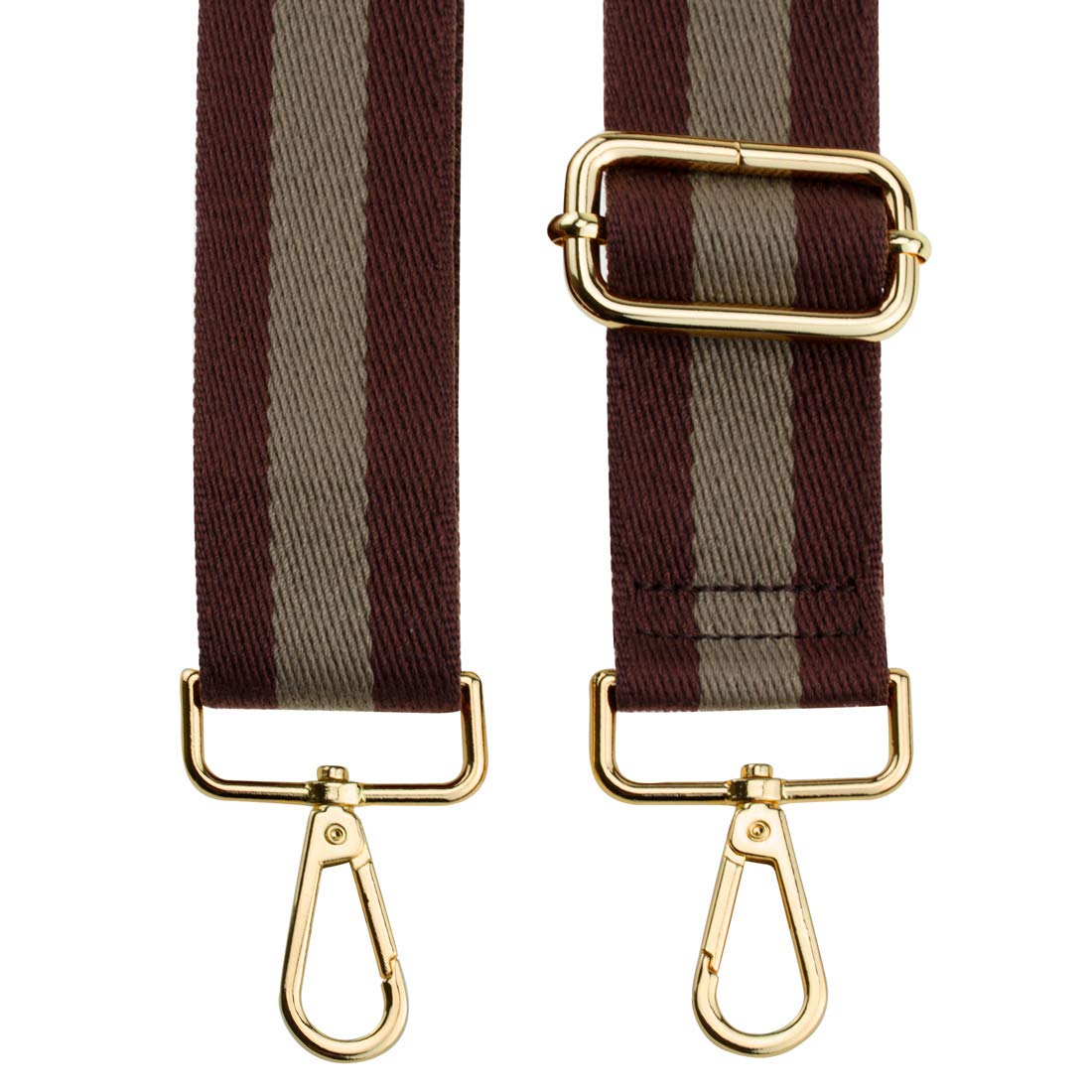 Allzedream Purse Strap Replacement Crossbody Handbag Stripe Wide Adjustable (Chestnut)