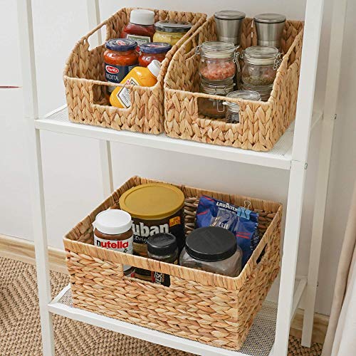 StorageWorks Water Hyacinth Storage Baskets Set