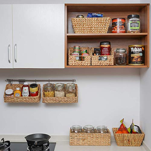 StorageWorks Water Hyacinth Storage Baskets Set
