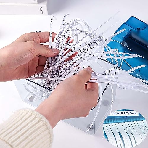 Manual Paper Shredder Mini Hand Shredder Portable,Paper Shredder for Office Home, Mini Portable Paper Shredder Documents Paper Cutting Tool (Blue)