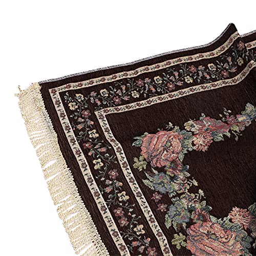 Portable Muslim Prayer Rug, Sajadah for Islam Prayer Carpet Mat Lightweight Folable Ramadan Praying Mat Islamic Gift for Kids Men Women Brown 70x110cm