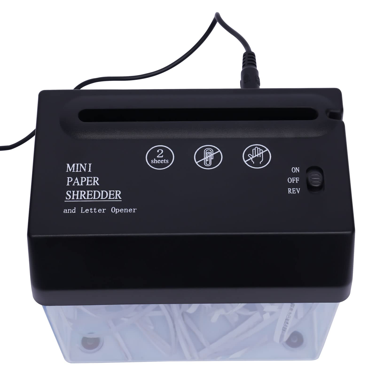 LGODDYS Paper Shredder USB Auto A4 Paper Shredder Portable Mini Paper Cutting Machine Universal Office School Home Desktop Stationery for Bills Receipts
