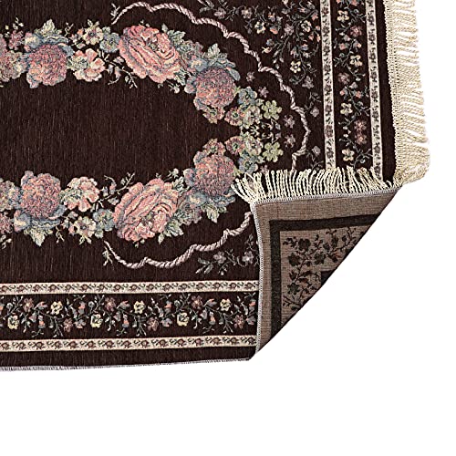 Portable Muslim Prayer Rug, Sajadah for Islam Prayer Carpet Mat Lightweight Folable Ramadan Praying Mat Islamic Gift for Kids Men Women Brown 70x110cm