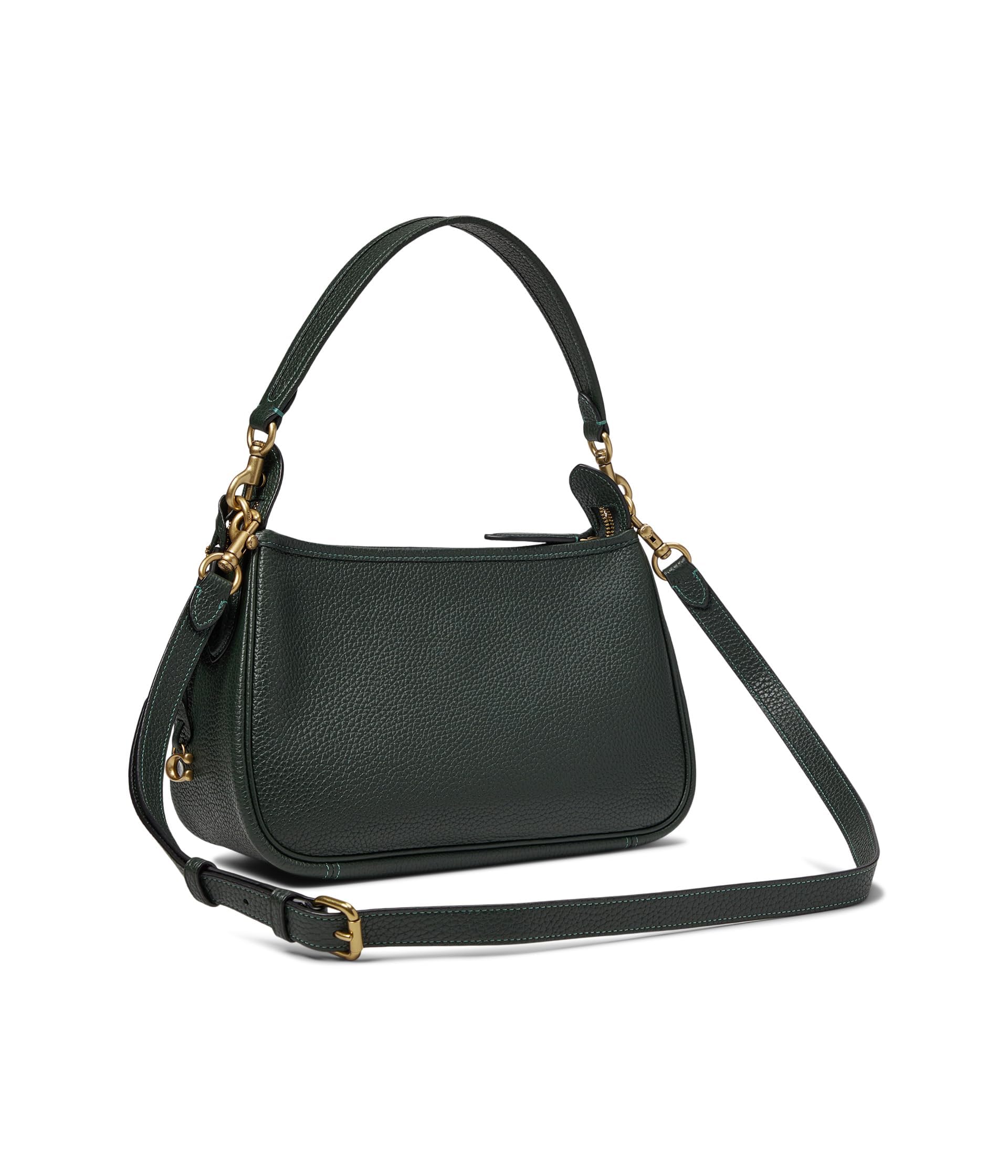 Coach Soft Pebble Leather Cary Crossbody Amazon Green One Size