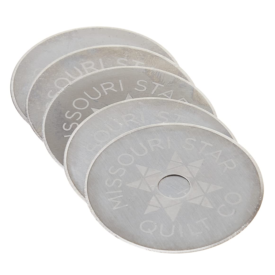 Missouri Star Universal Rotary Cutter Blades 45mm, 5 Pack | Super Sharp Replacement Blades, Fits All Rotary Cutter Handles | Fabric Trimmer Refill for Quilting and Sewing Projects