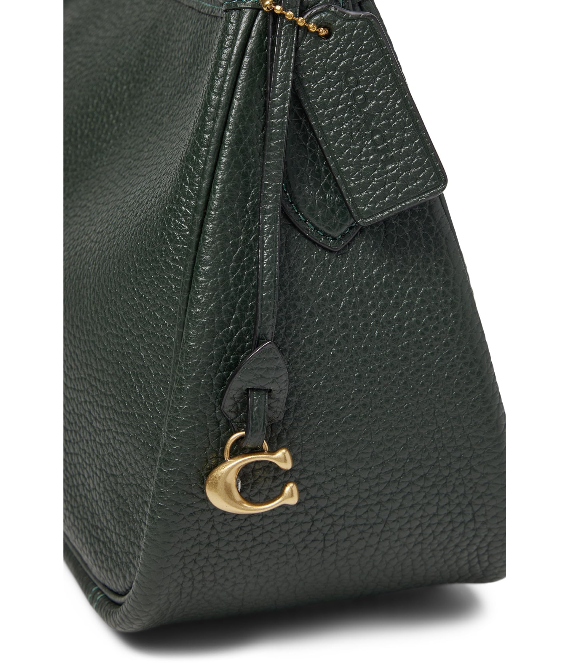 Coach Soft Pebble Leather Cary Crossbody Amazon Green One Size