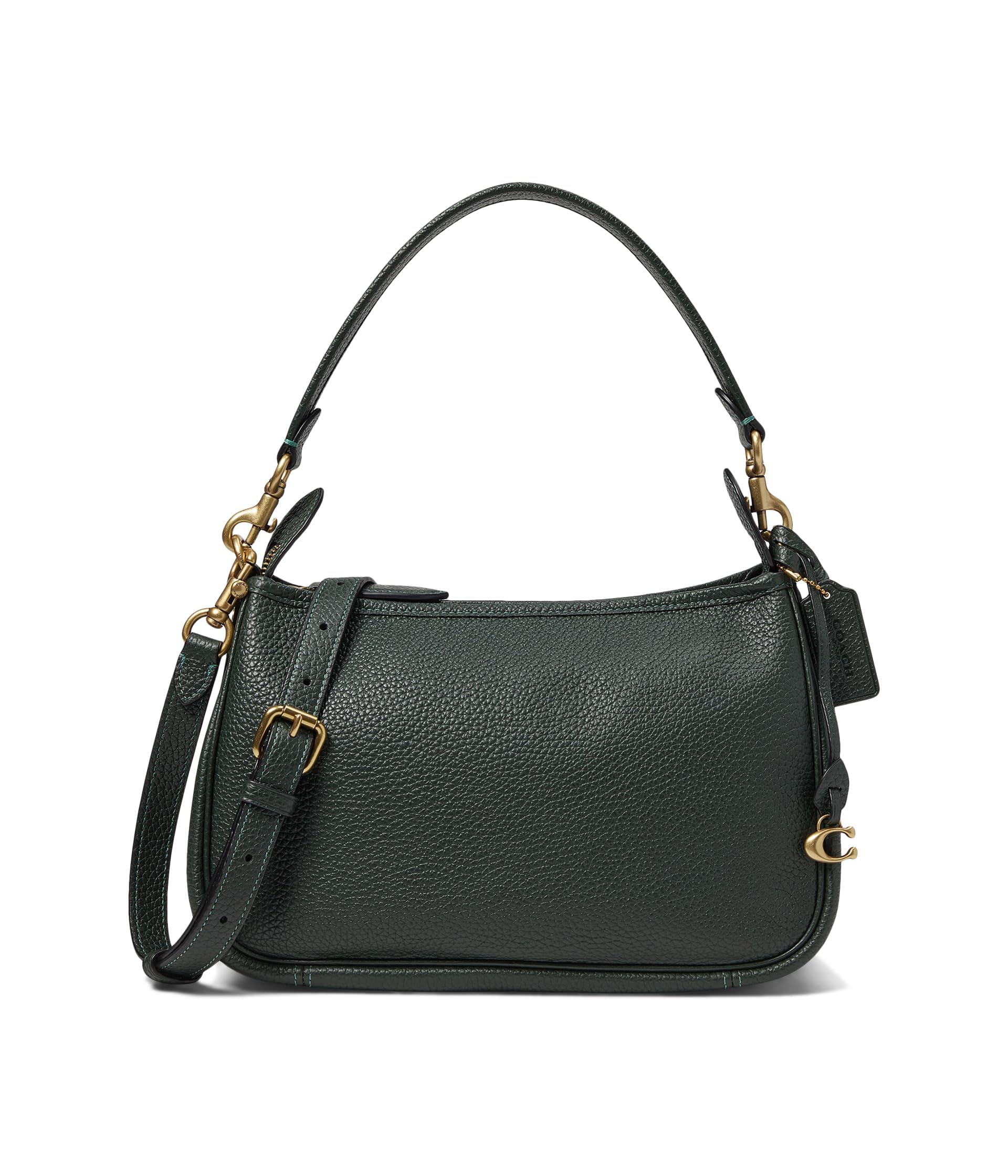 Coach Soft Pebble Leather Cary Crossbody Amazon Green One Size
