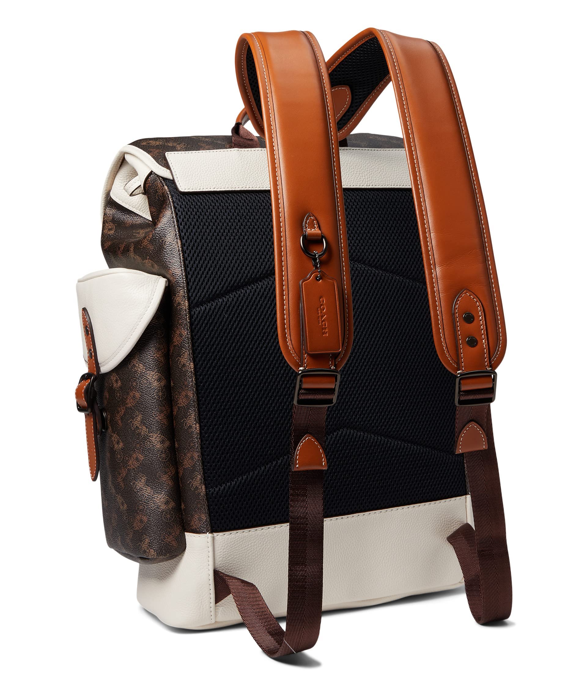 Coach Hitch Backpack in Color-Block Horse and Carriage Truffle/Chalk One Size