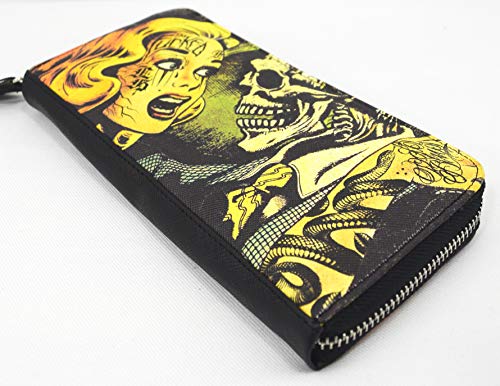 Liquorbrand Horror B Movie cartoon zip around clutch Wallet