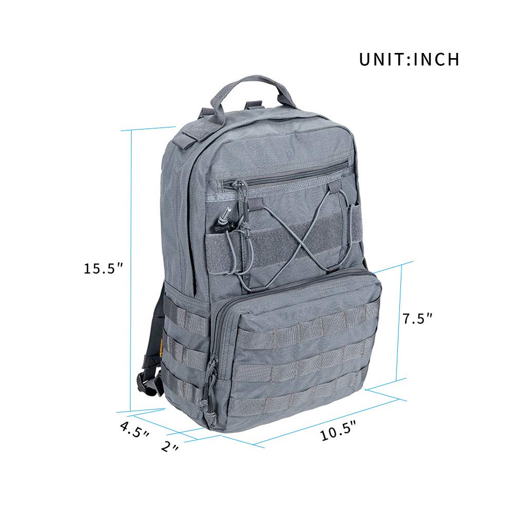 EXCELLENT ELITE SPANKER Outdoor Hydration Backpack Bundle Packs Water Bladder Carrier for 3L Water Bladder(Grey)