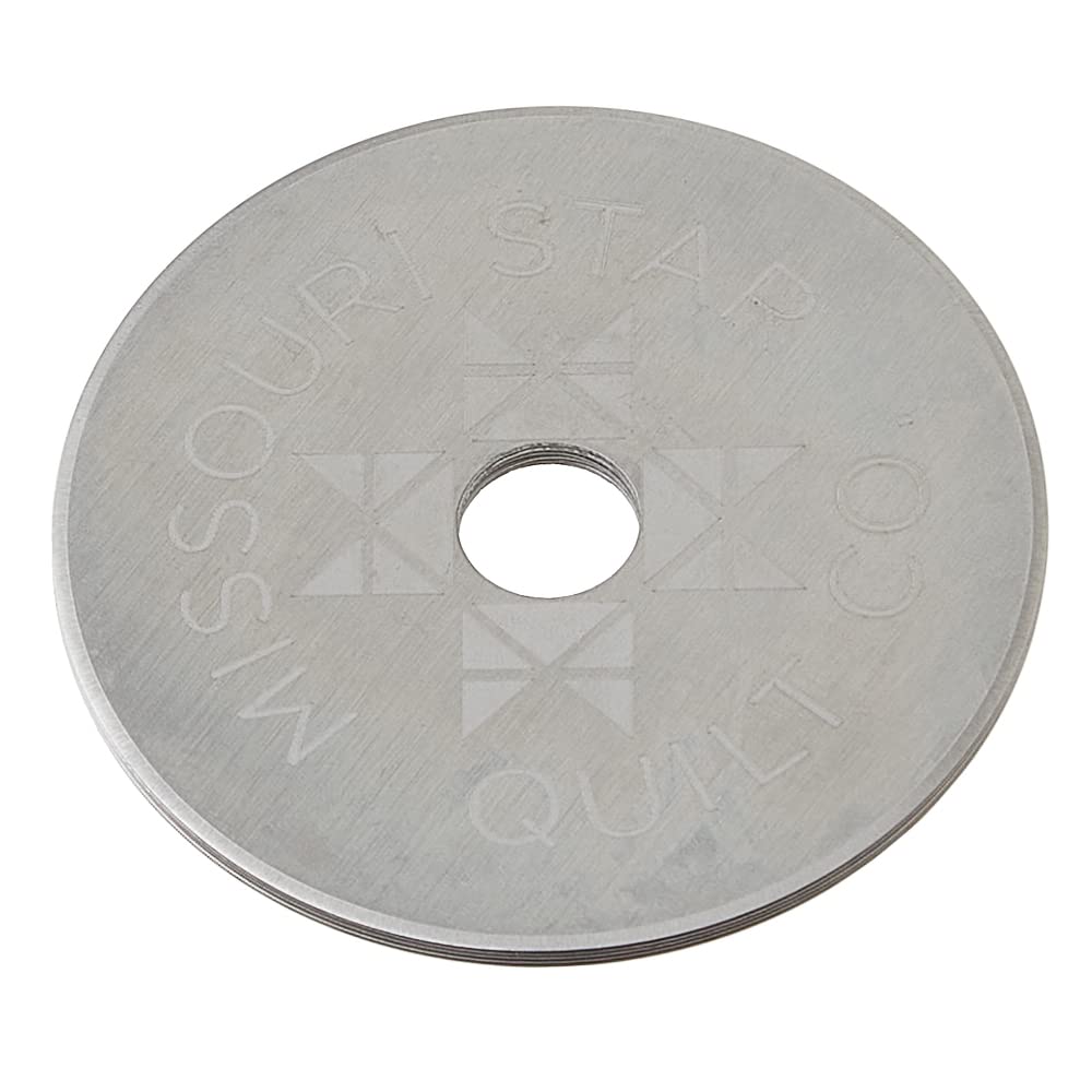 Missouri Star Universal Rotary Cutter Blades 45mm, 5 Pack | Super Sharp Replacement Blades, Fits All Rotary Cutter Handles | Fabric Trimmer Refill for Quilting and Sewing Projects