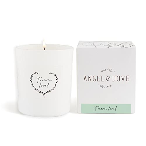ANGEL & DOVE 'Forever Loved' Soy Wax Remembrance Candle - Sympathy Gift, Memorial to Light in Memory of a Loved One