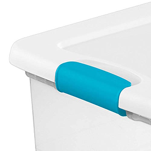 Sterilite Plastic 15 Quart Stacking Storage Box Container with Latching Lid for Home, Office, Workspace, and Utility Space Organization, 48 Pack
