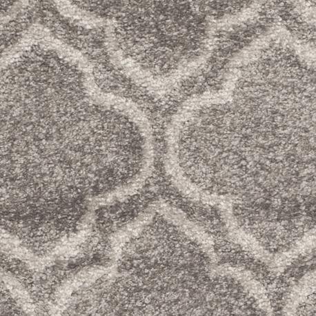 SAFAVIEH Amherst Collection 5' Round Grey / Light Grey AMT412C Moroccan Geometric Non-Shedding Dining Room Entryway Foyer Living Room Bedroom Area Rug