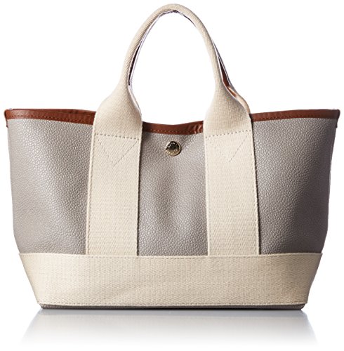 TOPKAPI(トプカピ) Scotchgrain Neo Leather Lightweight Mini Tote Bag, Made in Japan, ligjt Grey